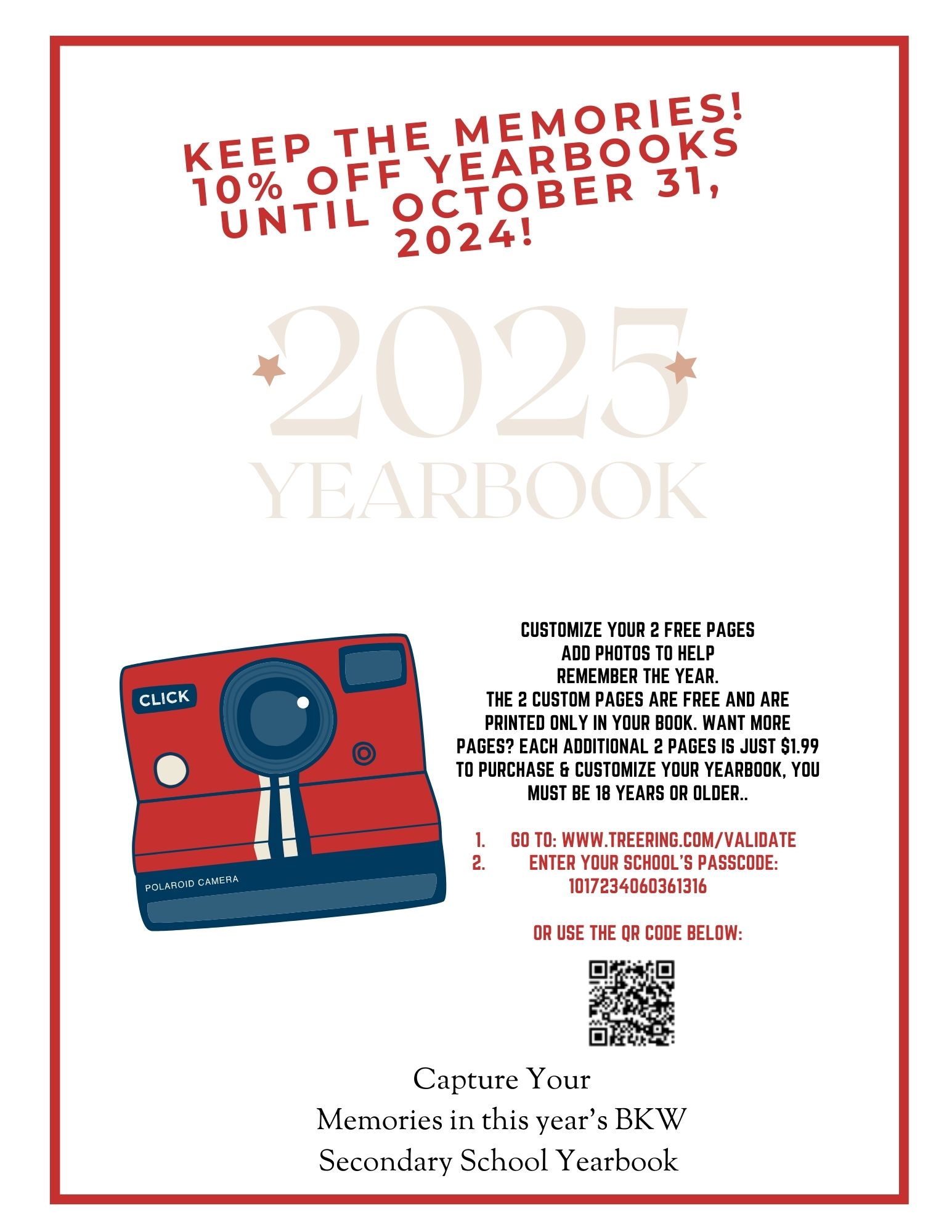 Get your yearbooks! BKW Secondary School yearbook information now ...